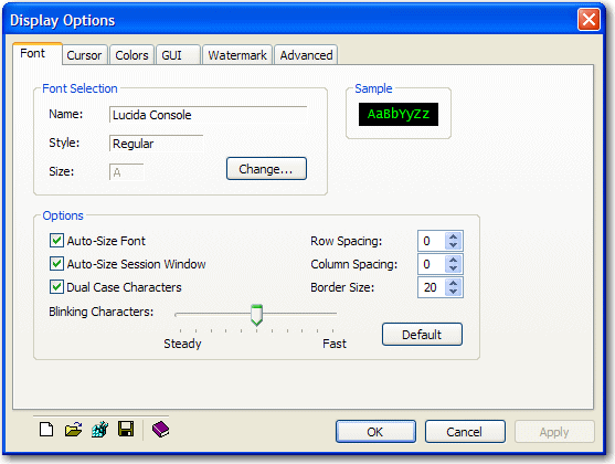 Changing Display Fonts and Colors