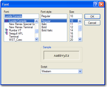 Changing Display Fonts and Colors
